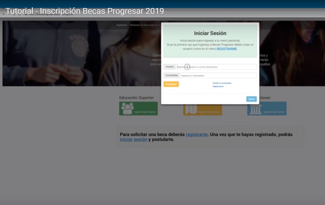 Tuve que mirar un tutorial en youtube para inscribirme al Progresar | La Campora